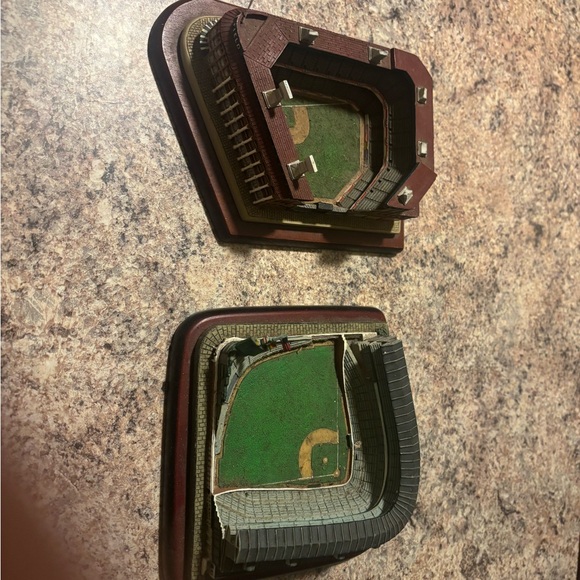 Other | 2x3d Baseball Stadium Replica Display Model Brown And Green ...